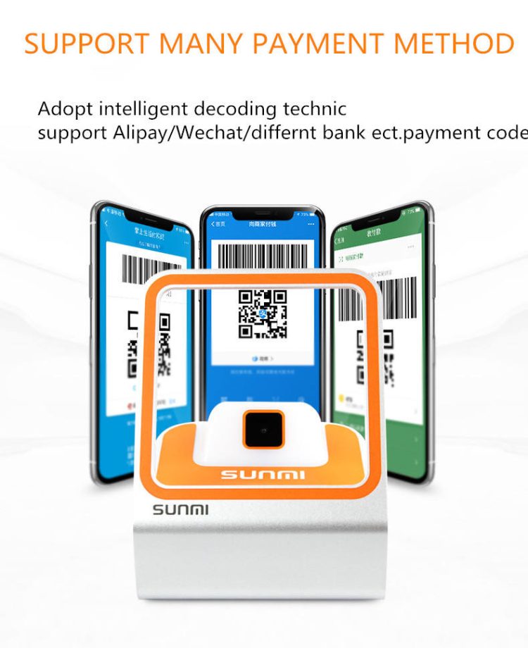 Sunmi Blink NS010 New desktop USB type Mobile Payment 2D Barcode scan ...